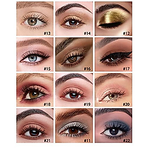 BestLand 12 Pcs Cream Eyeshadow Stick Set Matte Shimmer Rainbow Earth Colors Highly Pigmented Long Lasting Waterproof Eye Shadow stick Eye Liner Makeup with Pencil Sharpener (Set B)