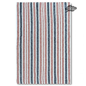 Piantarella Brick French Linen Kitchen Towel by Harmony