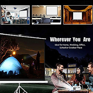 FurniTure Projector Screen 4:3 100" Portable Projection Screen with Stand Video Projector Screen Anti-Crease 160° Viewing Angle Support Home Theater Outdoor Indoor