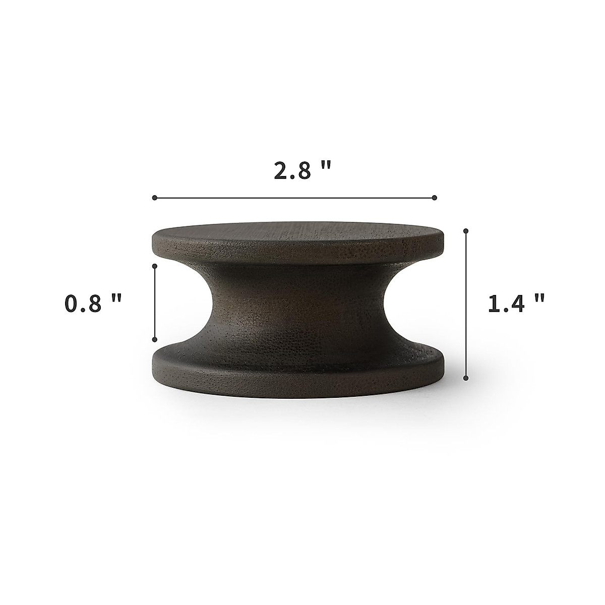 GUDEE Ran Bamboo Wall Mount Round Hooks, Heavy Duty Modern Decorative Durable Hanger for Hanging Bags, Shoes, Towels, Accessories and More in Foyer, Kitchen, Bedroom, Closet in Color Brown