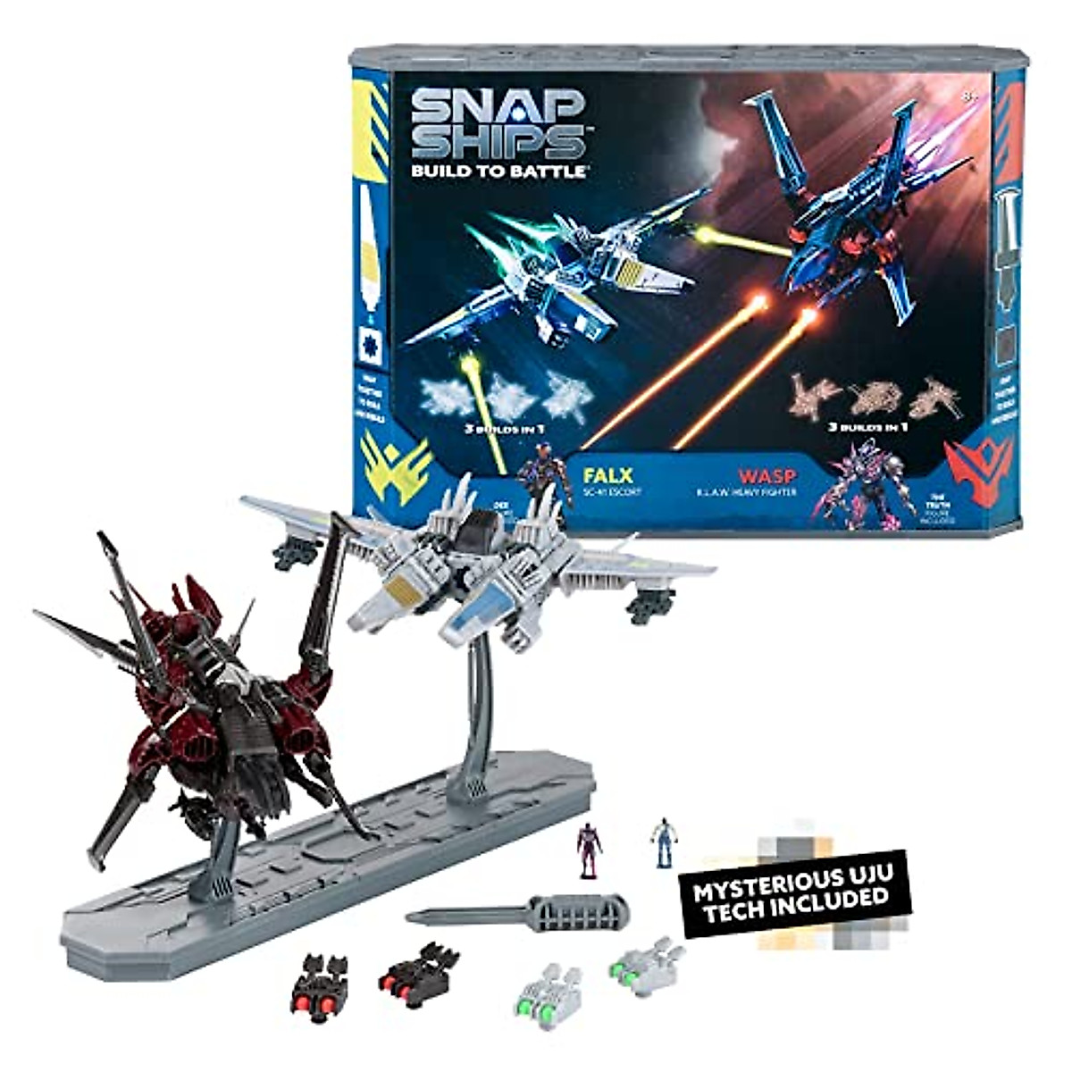 Snap Ships Wasp/Falx Battle Model Set - Construction Toy for Custom Building and Battle Play - Ages 8+