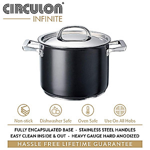 Circulon Infinite Saucepans and Frypan, 24cm, Black