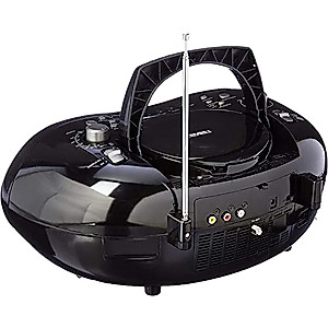 Naxa NDL-287 Bluetooth DVD Boom Box & TV, Black, 7"