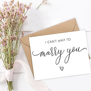 I Cant Wait To Marry You - Bride To Groom Wedding Day Card - Letters To My Husband From Wife - Love Gift For Him - Fiancé Gifts - Vows