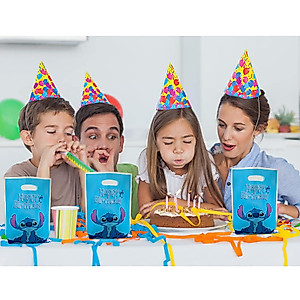 Gzkkkkx 40Pcs Stitchs Theme Party Bags Kids Candy Treat Bag Party Supplies