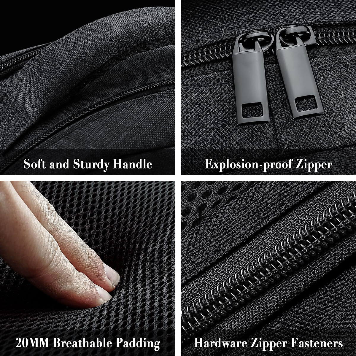 Backpacks for School Teens & Boys,Travel Laptop Backpack for Men with USB Charging Port, Business Anti Theft Durable Computer Bag Gifts for Teens Fits 15.6 Inch Laptop, Black