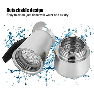 OUKENS Stovetop Espresso Maker, 4cup/200ml Italian Classic Coffee Maker Stainless Steel Moka Pot Percolator Coffee Pot Coffee Kettle Pot for Home Kitchen Induction