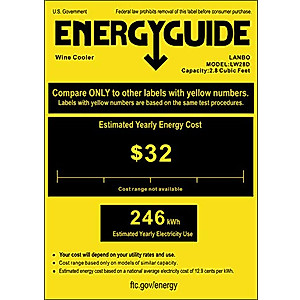 Lanbo 15 Inch Wide Dual Zone Compressor Wine Refrigerator, 28 Bottle