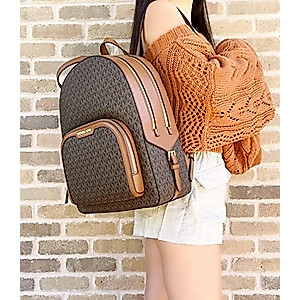 Michael Kors Jaycee Logo Backpack (Brown)