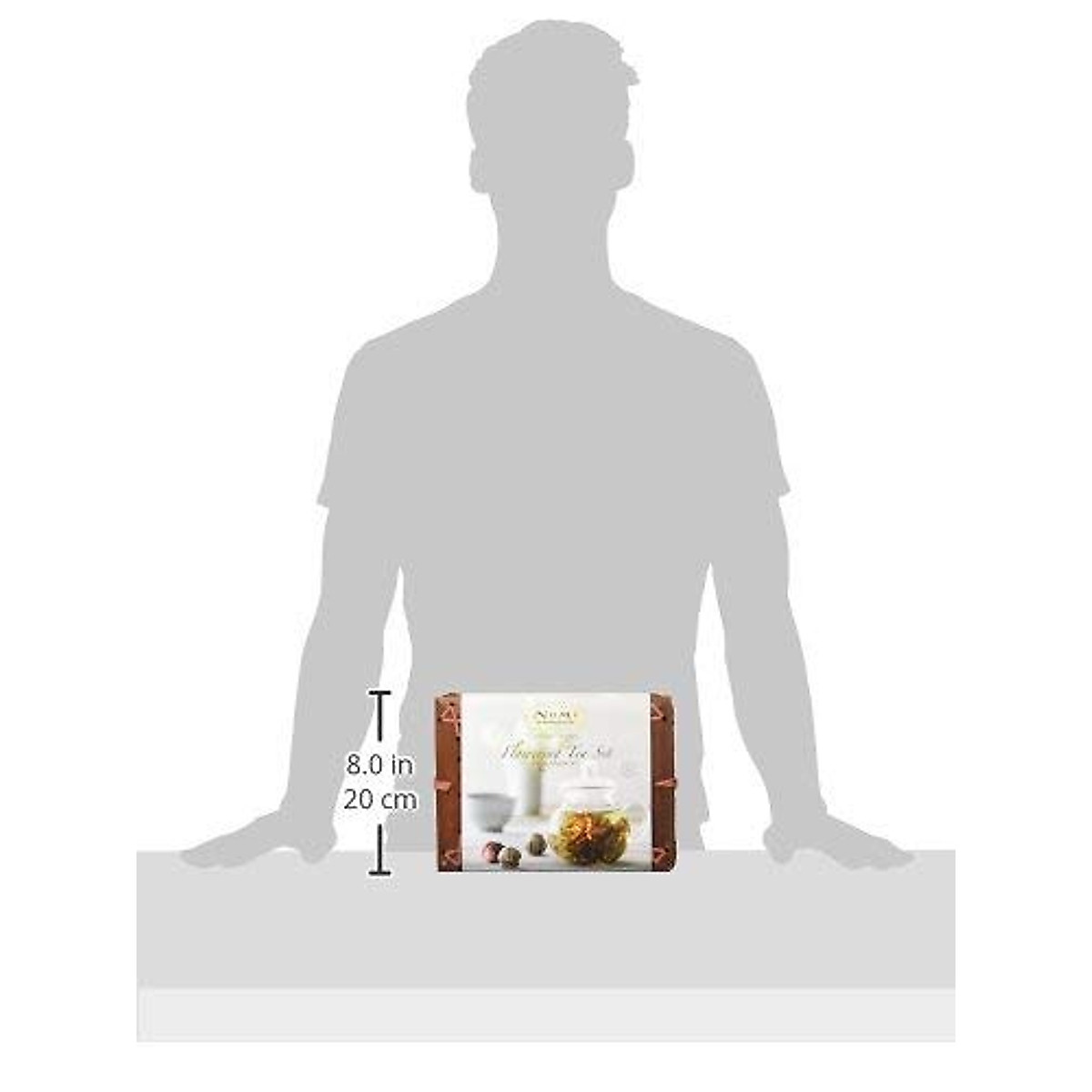 Numi Organic Flowering Tea Gift Set, 6 Handsewn Tea Blossoms & 16-Ounce Glass Teapot, Blooming Tea Flowers