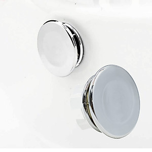 4 Pack Bathroom Basin Sink Round Tidy Trim Chrome Round Overflow Cover Rings Hole Replacement Ceramic Pots for Home,Sink,Bathroom,Kitchen