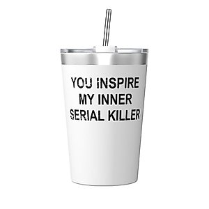 You-Inspire-My-Inner-Serial-Killer-Gifts For Women Men 12oz Travel Coffee Mug Tumbler with Flip Lid Reusable Insulated Stainless Steel Cold Brew Iced Coffee Cup Thermos-YYY