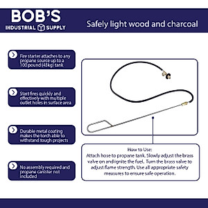 BISupply Fire Starter Propane Torch 33in - Fire Starters for Wood Stove, Firepit, Fireplace, Campfire Starter Blow Torch