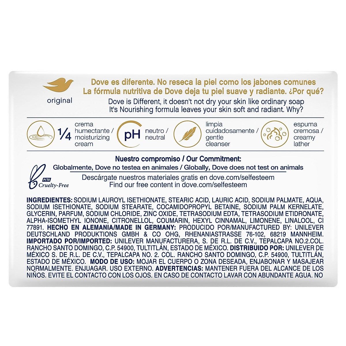 Dove Soap Original 4.75 Ounce / 135g, 4.75 Fl Ounce