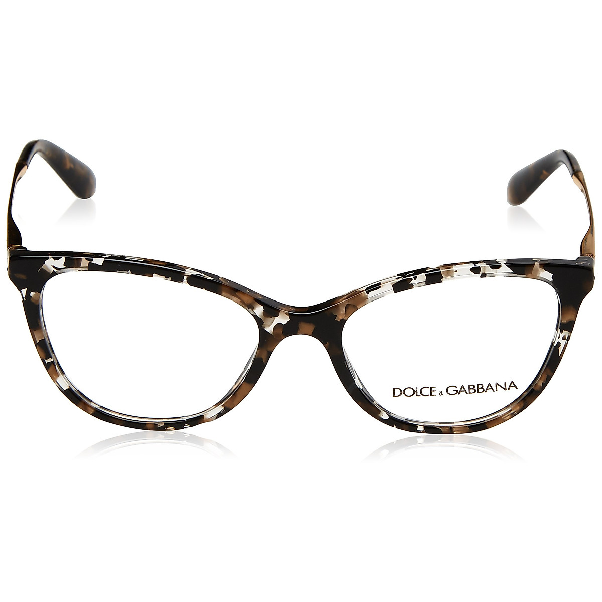 Dolce & Gabbana DG 3258-911 Eyeglasses, Black/Gold w/Demo Lens 54mm
