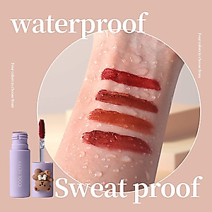 ICE LOVE Matte Velvet Lip Gloss, Velvet Fog Lip Muddy Texture,Long Lasting,Non-Stick Cup,Waterproof Feminine Lipstick, for Lips and Cheeks. (IL-21038x4)