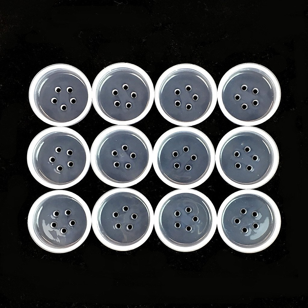 (Quantity: 12 Pieces) Beauticom 10G/10ML Acrylic Transparent Cylinder Sifter Container Jar with Clear Lid Window