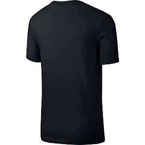 Men's Nike Sportswear Club T-Shirt, Nike Shirt for Men with Classic Fit, Black/White, XS
