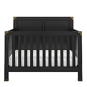 Baby Relax Miles 5-in-1 Convertible Crib, Black