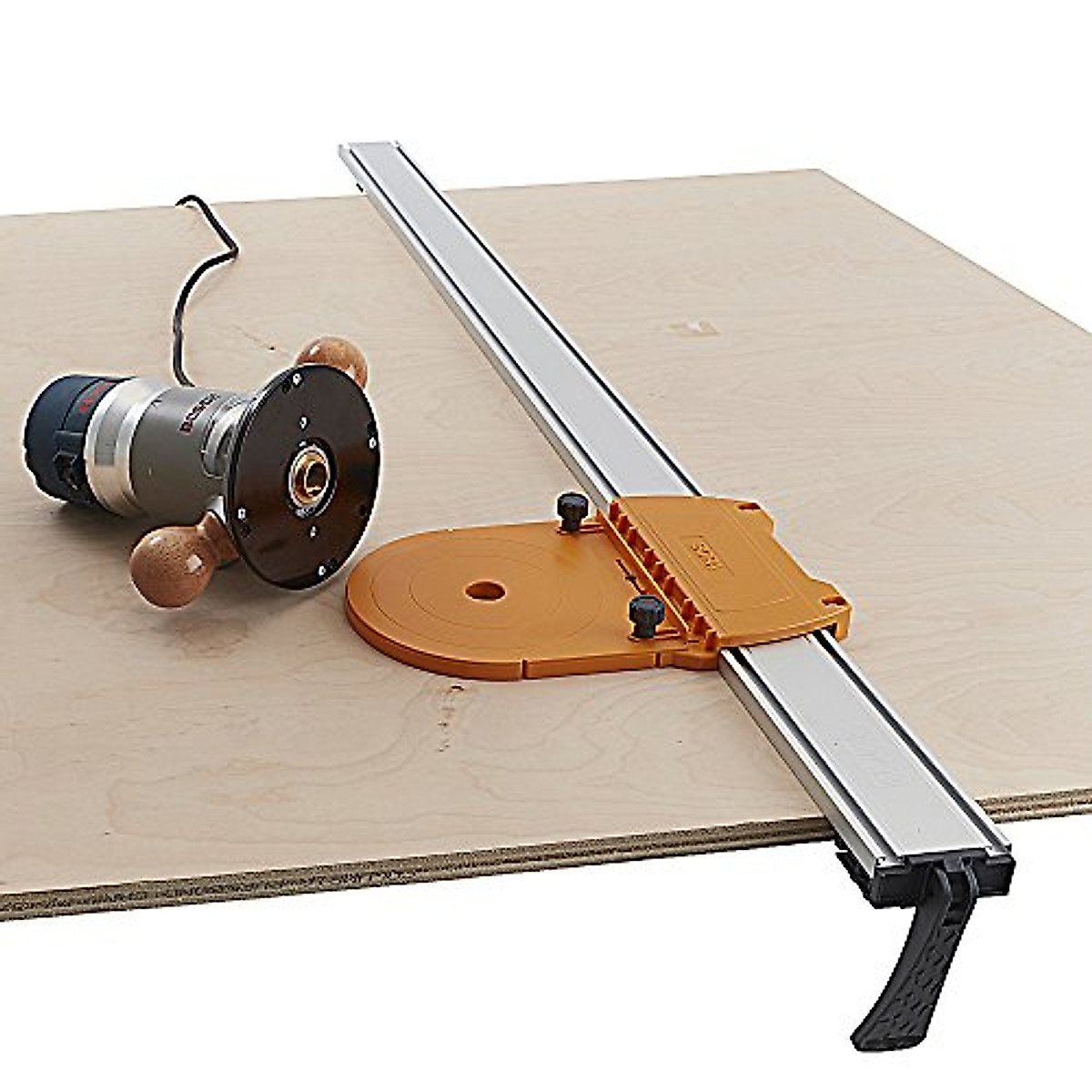 Bora Router Dado Jig, the Woodworking Router Guide That Allows For Precise, Straight Dados, Rabbets, and Mortises | 542005, orange