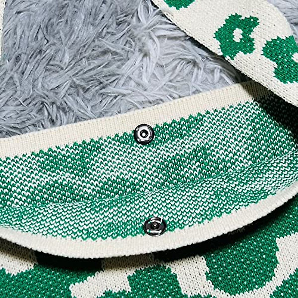 Women Aesthetics Crossbody Bag Crochet Fairycore Flower Bag Y2K Trendy Shopping Bag Knitted Tote Shoulder Bag (Orange)