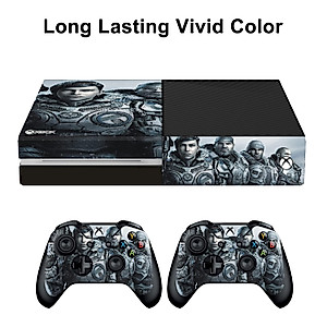 Skins Decals Compatible with Xbox One Console and Controller Durable Protective Vinyl Stickers Cover for Xbox One Set -Gray