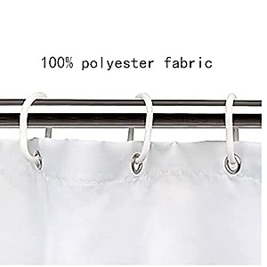 HULEBIN Black Polka dot Shower Curtain Fabric for Bathroom, Small Cute Trendy Design Black Polka dots on White Waterproof Polyester Fabric Bathtub Shower Curtain for Kids,72x72 inches