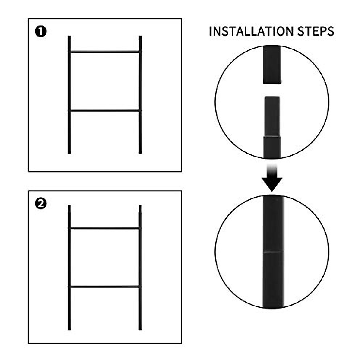 Marble Field Square Standing Towel Rack, 4-Layer Metal Towel Rack, Wall Storage Rack, Bathroom Decoration, Black