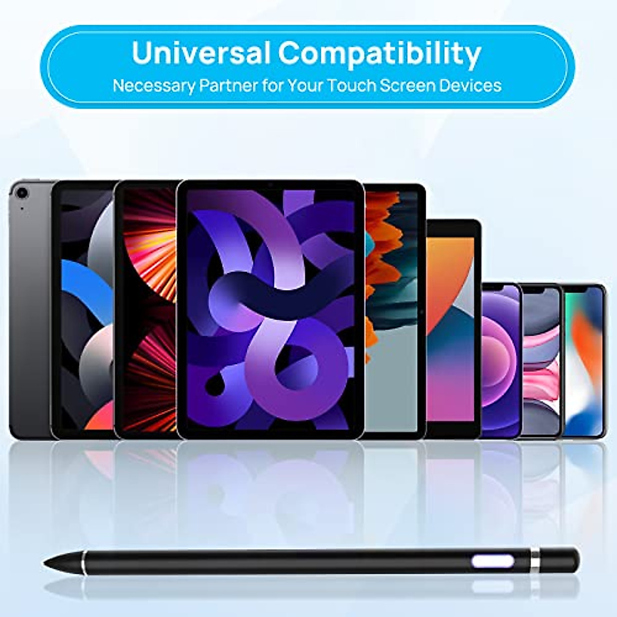 Stylus Pens for Touchscreens, Tablets Stylus Extra Long Standby, Compatible with Tablets Notebooks iPad Mini, iPad Air, Apple iPad for Drawing, Handwriting