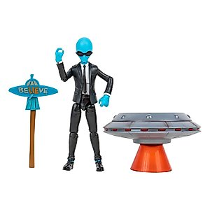 FORTNITE Human Bill (EMOTE Series) - 4-inch Articulated Figure with Lil’ Saucer Emote Vehicle and Flying Slasher Accessory