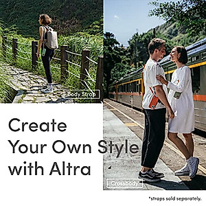 Moshi Altra Crossbody Case with Detachable Quick-Buckle Design (for iPhone 14 Pro 6.1 in) MagSafe Compatible, Aluminum Lens and Buttons [Crossbody and Wristlet Strap Sold Separately], Champagne Pink