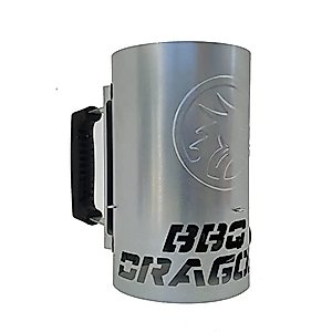 BBQ Dragon | Large Chimney of Insanity Charcoal Starter | Fast, Safe & Easy to Use Chimney | Fire Starter for Charcoal Grill | Galvanized Steel | Side Vent & Heat Resistant Handle | BBQ Accessories