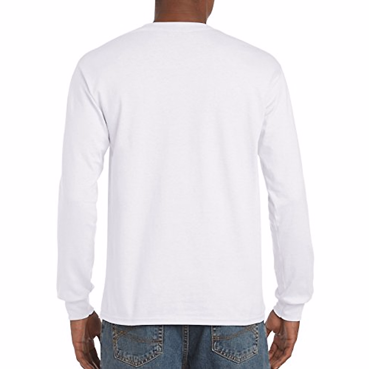 Gildan Men's Ultra Cotton Long Sleeve T-Shirt, Style G2400, Multipack, White (2-Pack), X-Large