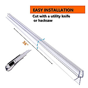 Fixed Glass Shower Door (36, Transparent)