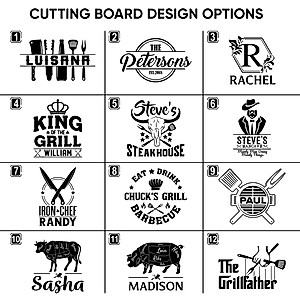 Personalized Dad Cutting Board Gift For Father Custom Cutting Board Fathers Day Engraved Chopping Board