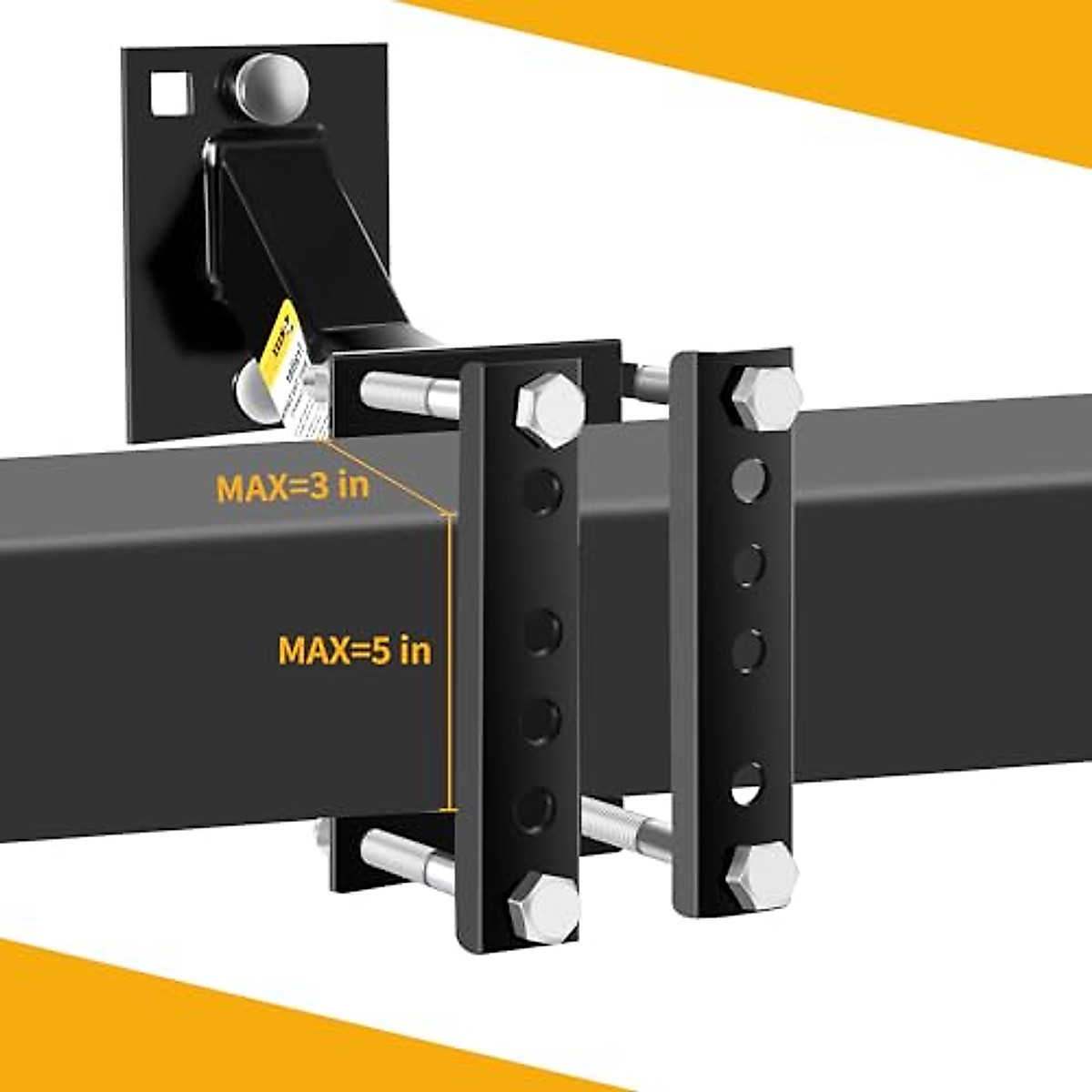 MaxxHaul 50214 Spare Tire Carrier Mount for Utility Boat Trailer Bracket Holds 4 Lugs (4 on 4" Bolt Pattern) and 5 Lugs (5 on 4-1/2" Bolt Pattern) Trailer Wheels