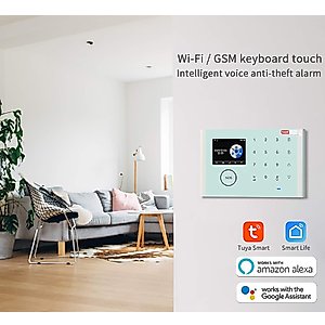SEHOMY 16 Pieces kit Home Security System with GSM and WIFI APP Control, Wireless Door sensor Burglar Realtime Alarm for Office Shop, Apartment Security, Compatible with Alexa and Google Assistant