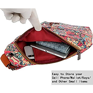 Women's Floral Small Sling Bag Anti Theft Travel purse Bag Crossbody Chest Shoulder Bag XB-16 (HS)