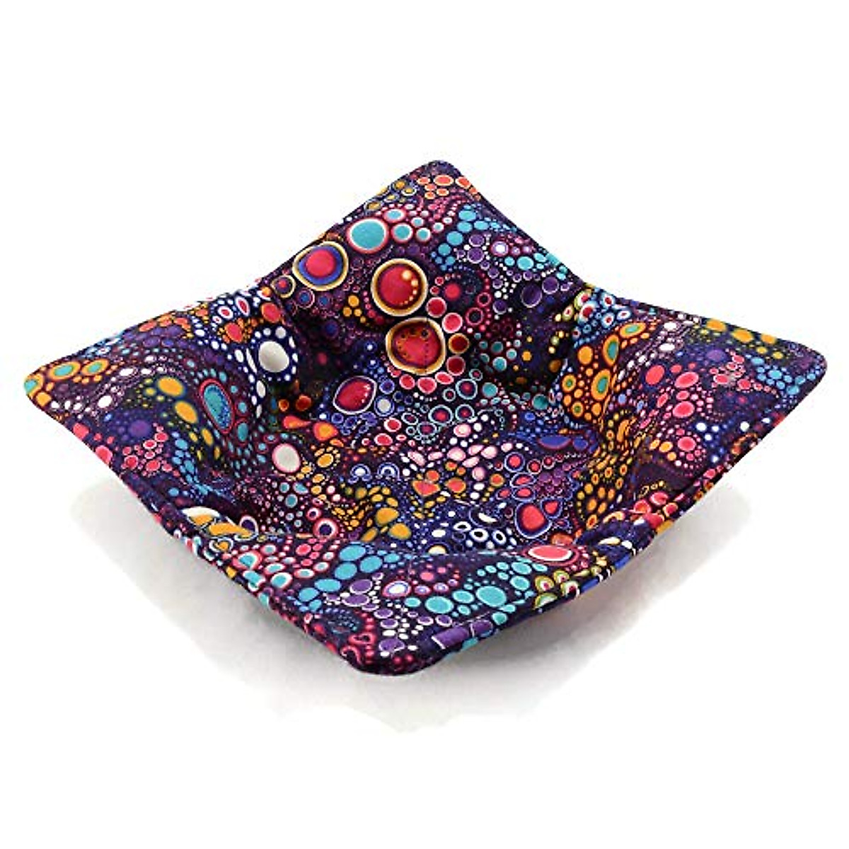 Purple Microwave Bowl Holder - Colorful Cotton Bowl Cozy