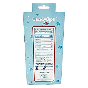 CandySips Candy Straws, Peppermint, 8 Straws, Pack of 2