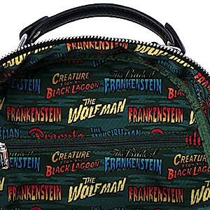 Loungefly Universal Monsters Chibi All Over Print Womens Double Strap Shoulder Bag Purse