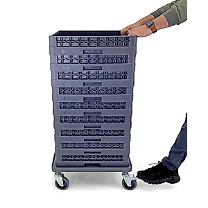 Dolly for Dish Rack and Glass Rack | 2 Wheel lock 4" | 250 lbs. max Capacity | Gray