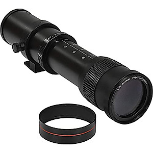 800D (T7i) DSLR Camera with EF-S 18-55mm f/4-5.6 is STM, EF 75-300mm f/4-5.6 III, 420-800mm f/8 Lense Bundle with Accessories (Extra Battery, Digital Flash, 128Gb Memory and More)