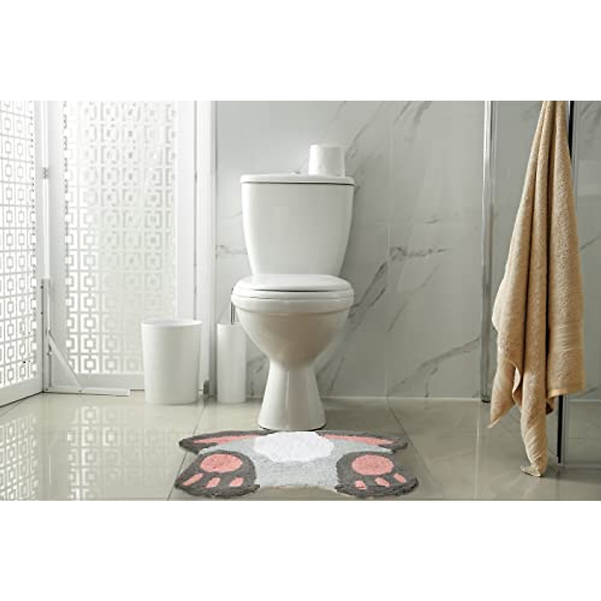 Gilbins Easter Bunny Tail Plush Cotton Rug Spring Rabbit Floor Mats Bath Rugs Non Slip Area Rug for Bedroom Living Room Home Decor 30" X 20"