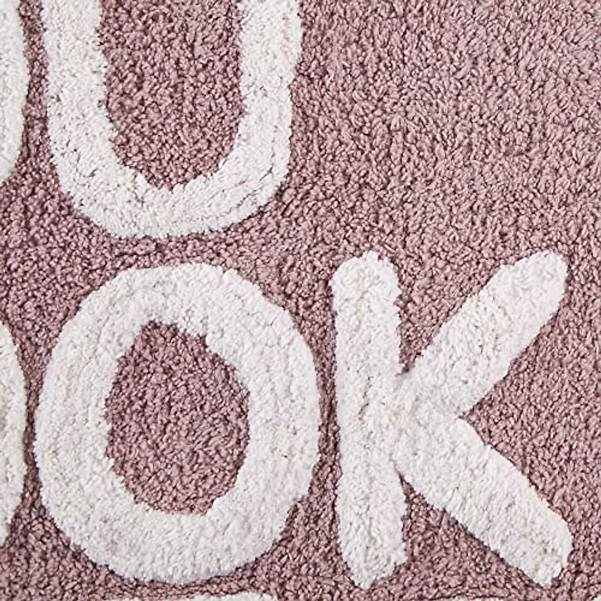 DII Tufted Shower/Bath Mat Soft Absorbent Bathroom Rug, Plush & Machine Washable, 20x31-Inches, Mauve, You Look Great