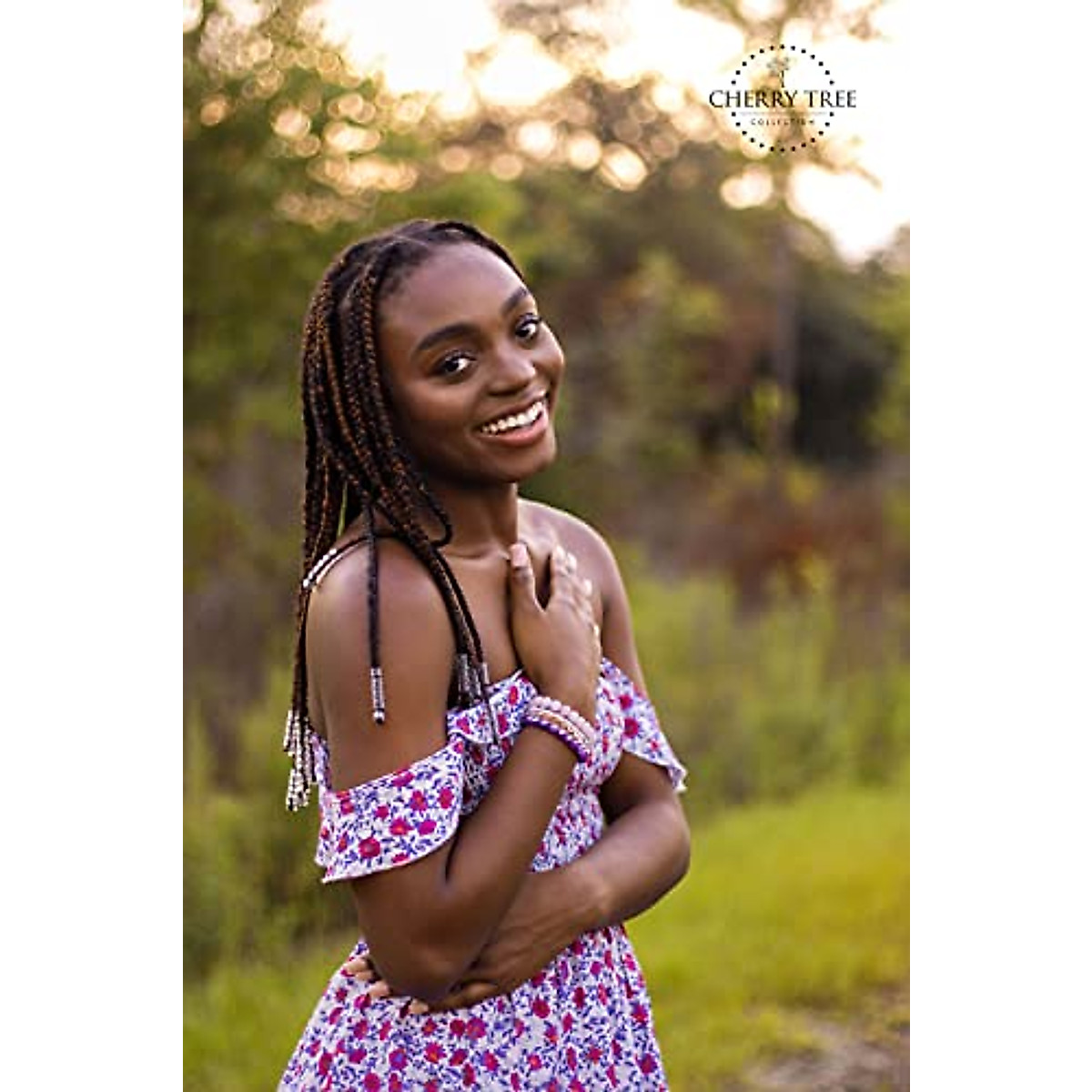 Cherry Tree Collection - Small, Medium, Large Sizes - Gemstone Beaded Bracelets For Women, Men, and Teens - 4mm Round Beads (Indian Agate - Small)