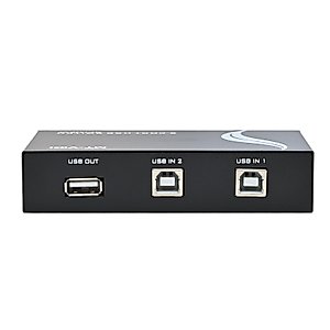 OLLGEN 2 Port USB 2.0 Sharing Manual Switch Box Hub 2 PCS Share 1 USB Device for Printer Scanner Camera Keyboard (2 Port)