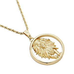 Eternal Rose 24k Gold-Dipped Leo Zodiac Necklace With Star Sign Constellation Pendant
