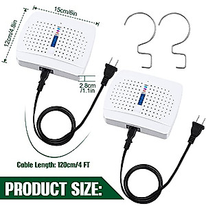 2 Pack Rechargeable Small Dehumidifier, Portable Mini Dehumidifiers for Bedroom, Bathroom, High efficiency Moisture Absorber for Closet, Bookcases