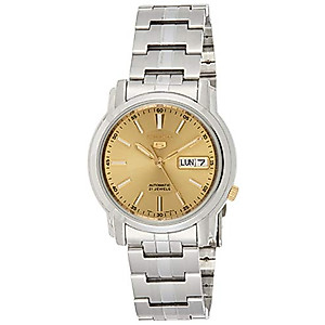Seiko Mens Analogue Automatic Watch with Stainless Steel Strap SNKL81K1